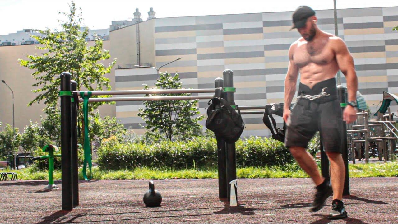 Тренировка на БРУСЬЯХ и ТУРНИКЕ с доп весом +41кг. Увеличение отжиманий в подходе. Без лишних слов!