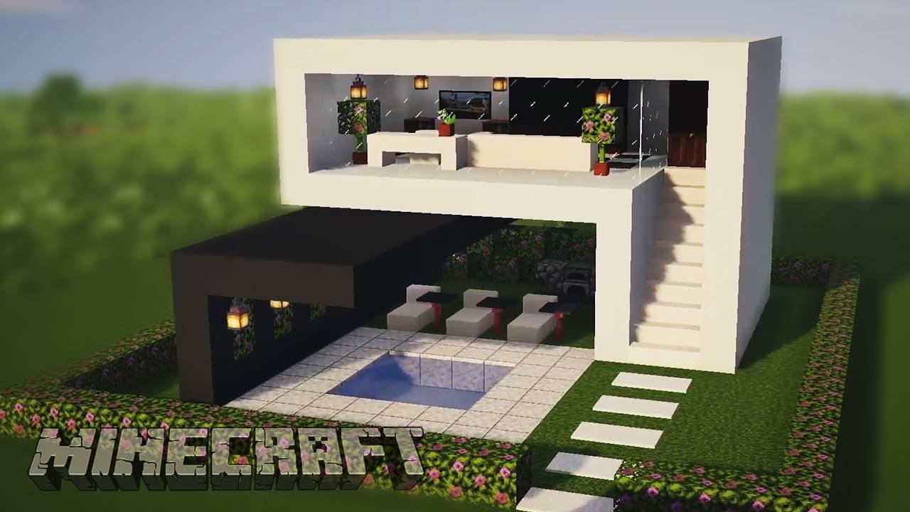 Как Построить Красивый Дом в Minecraft. Крутые постройки в майнкрафт. #майнкрафт #minecraft #майн