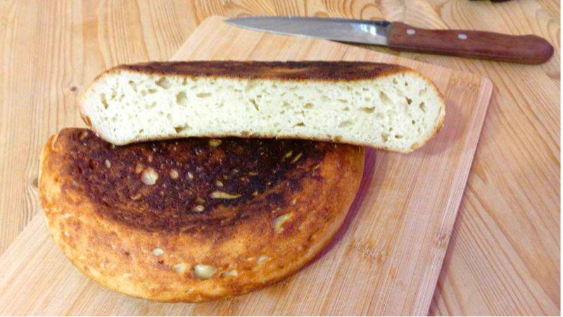 Хлеб на сыворотке, без замеса и духовки