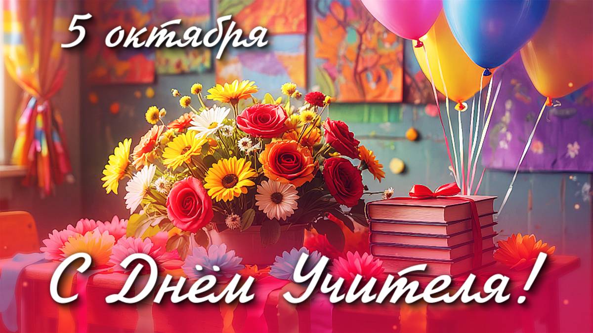 С днём учителя. 5 октября. Песня - поздравление от души 💐