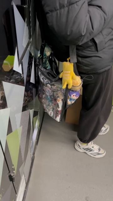 Сумка с коллекцией значков.