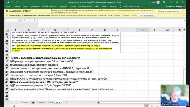 О проведении Круглого стола на тему использования цен сделок при оценке — Д.Д. Кузнецов 2025-10-03