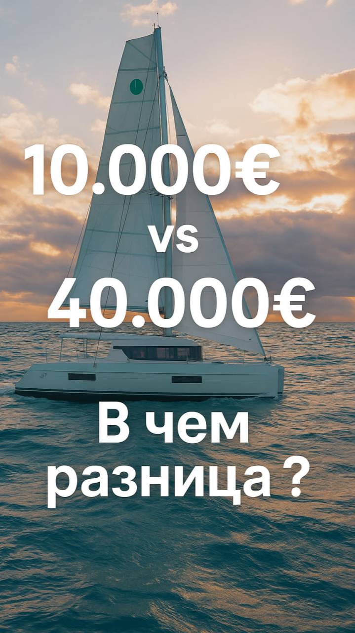 Катамаран за 10 000 € vs за 40 000 € — в чём реальная разница?  #sailing #yachting #yachtlife
