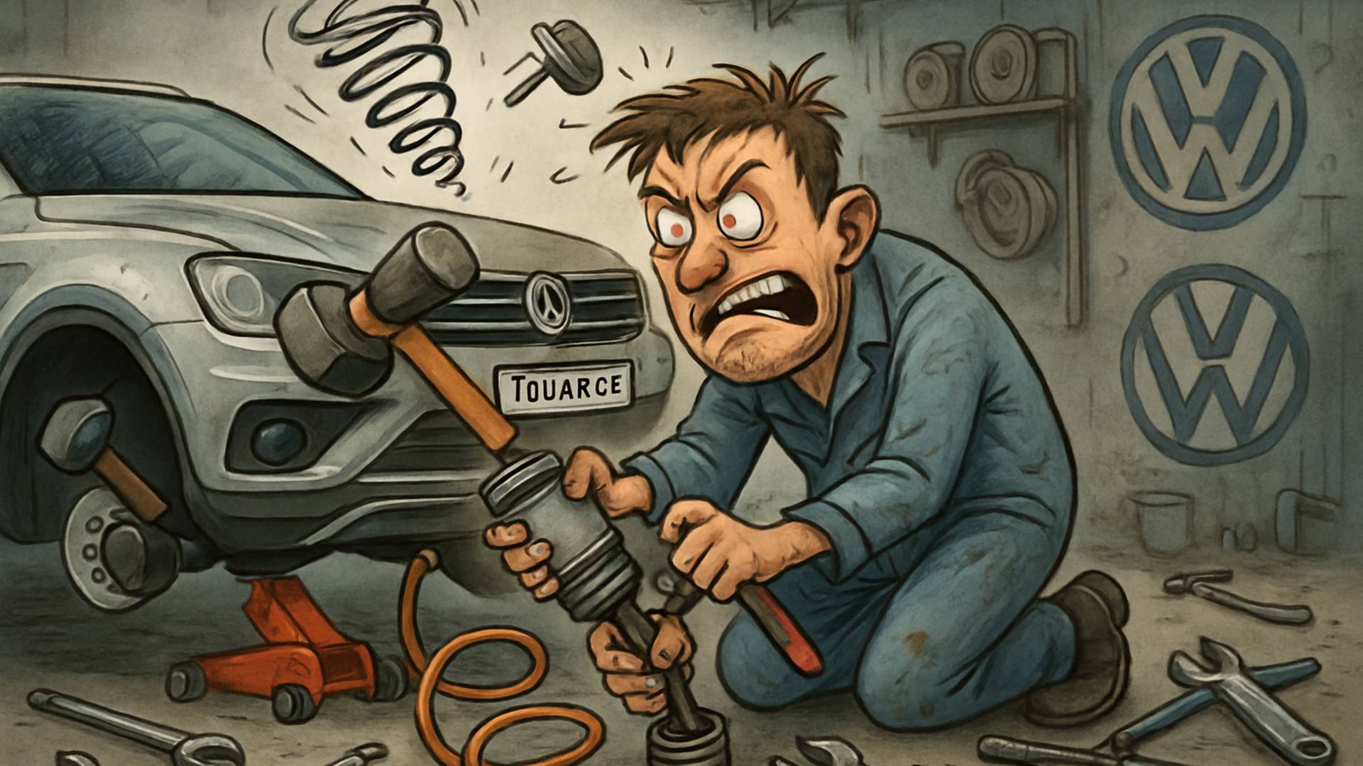 VW Touareg NF  - датчик положения кузова