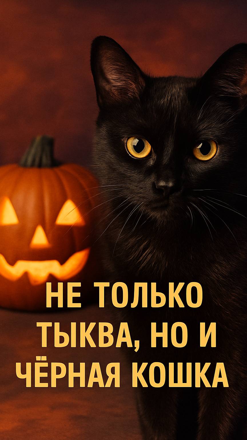 Не только тыква! 🎃🐈⬛ Мистическая история чёрных кошек на Хэллоуин