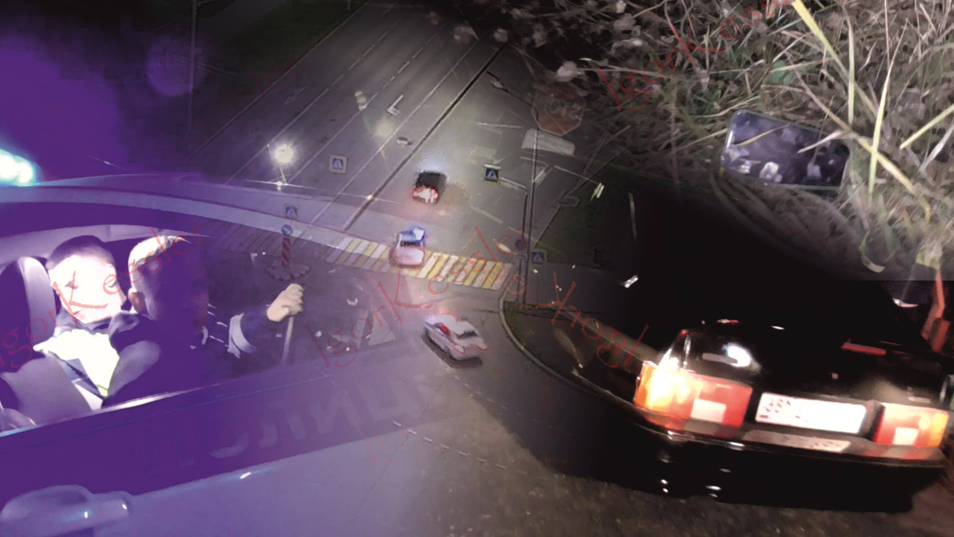 Ночная погоня за ВАЗ-2114 в Сургуте