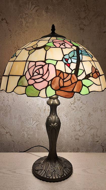 Настольная лампа с птичками тиффани RCN 188 T