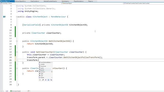 Kitchen Object ParentLearn Unity Beginner Intermediate 2025 (FREE COMPLETE Course - Unity Tutorial)