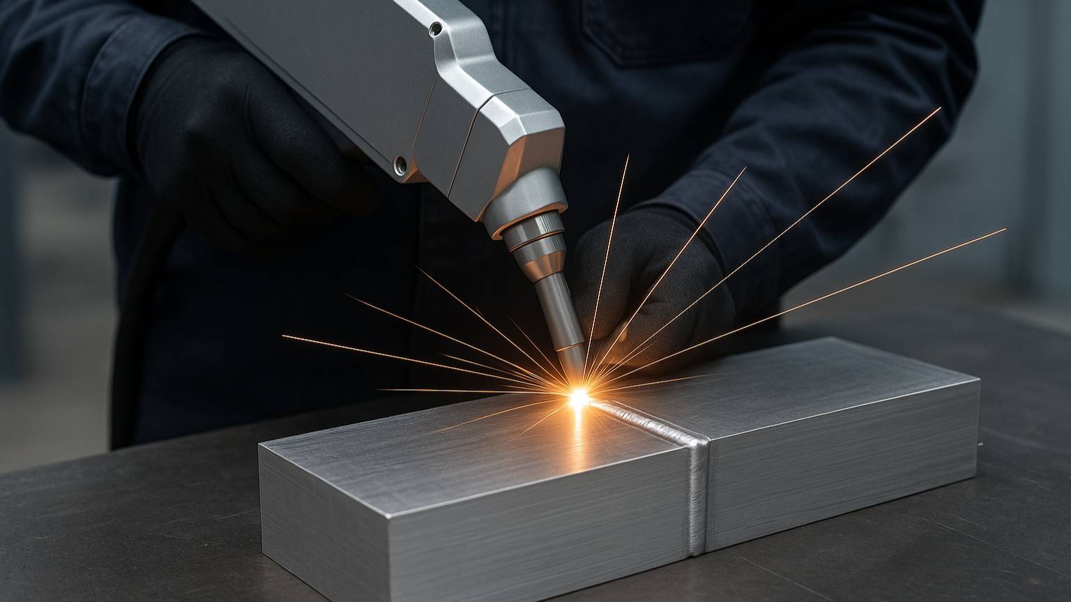 Лазерная сварка стальной трубы 40х20 мм с проволокой ширина шва 1,5 мм #сварка