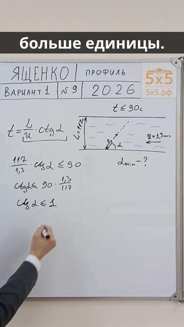 Ященко 2026, профиль, 9 задание (в1) #ЕГЭ #математика #школа
