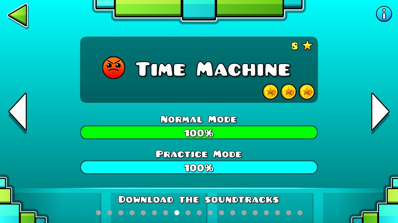 Geometry Dash : Level 8 - Time Machine (All coins)