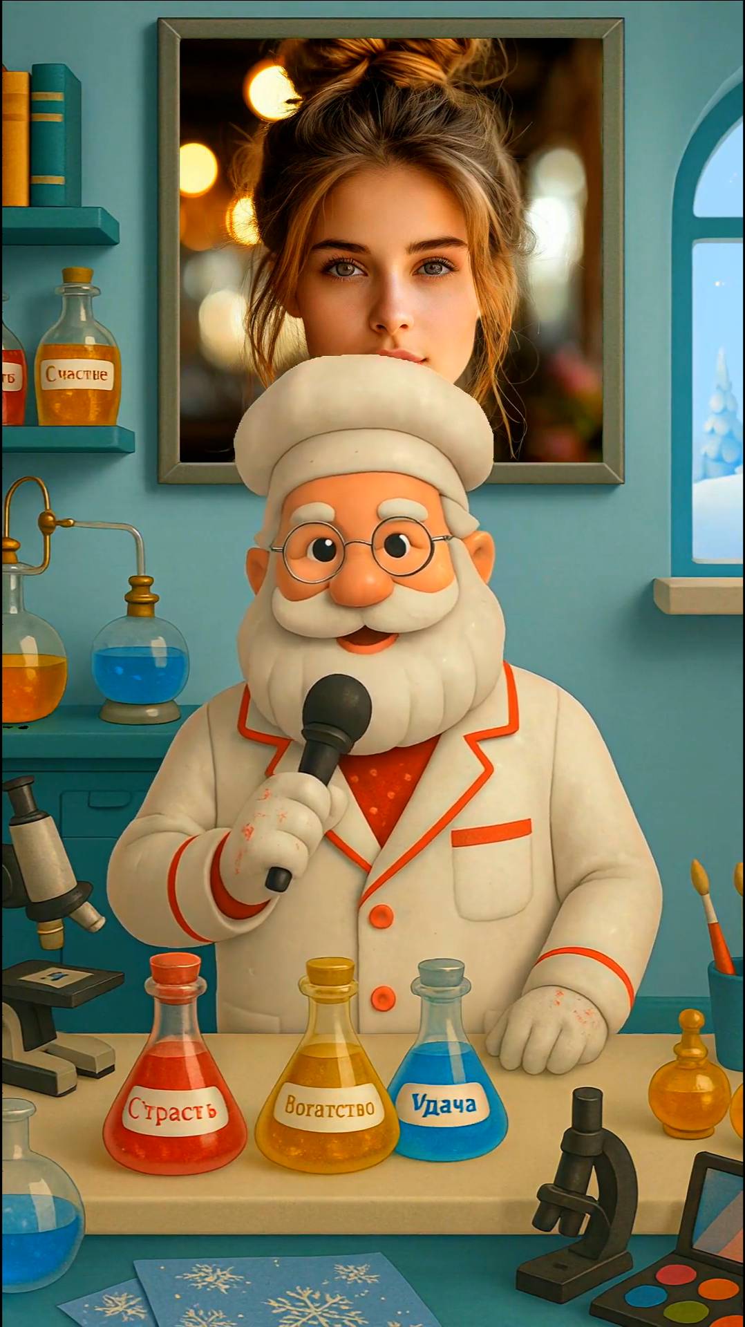 Видео поздравление от деда мороза с новым годом женщине (ароматное)