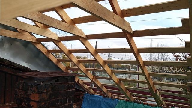 Дача, крыша, обрешётка.