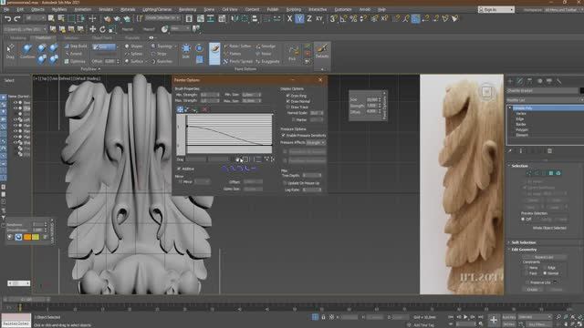 28 Ретопология в 3ds Max. Вкладка Freeform. Кисти Pinch/ Spread, Flatten, Relax/ Soften, Push/Pull.