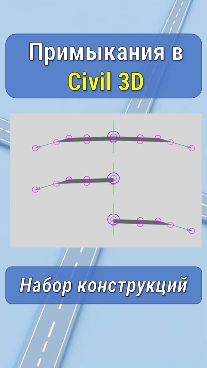 Набор конструкций для примыканий — Civil 3D как PRO