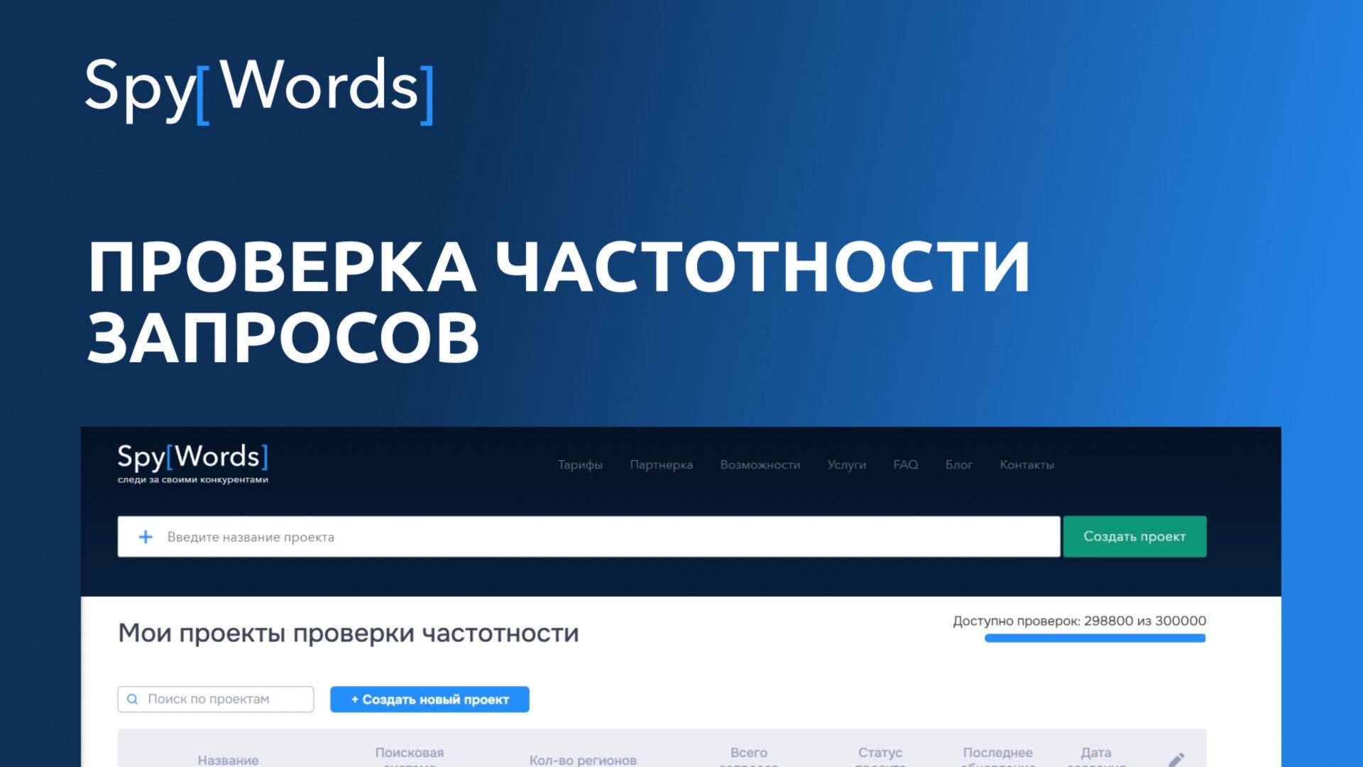 Проверка частотности запросов