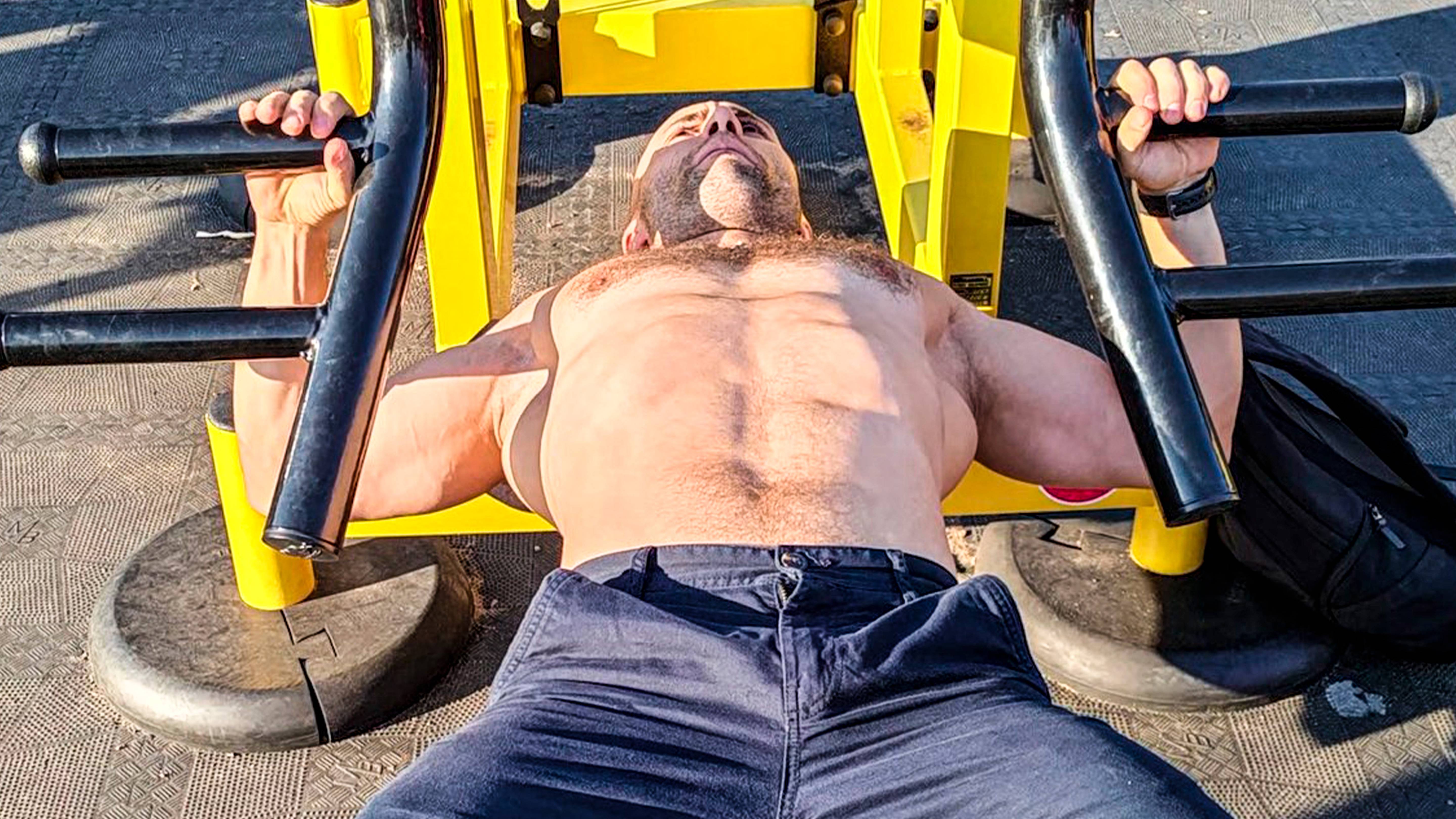 Испытание железом: с 30кг до 150кг на уличной площадке!