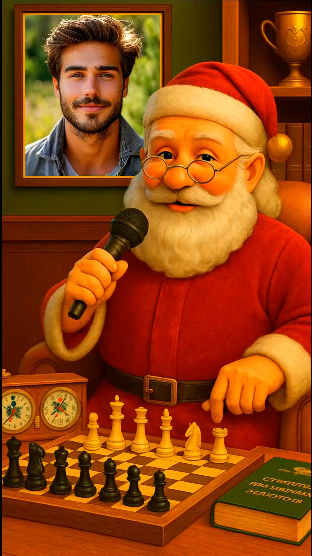 Видео поздравление от деда мороза с новым годом мужчине шахматисту