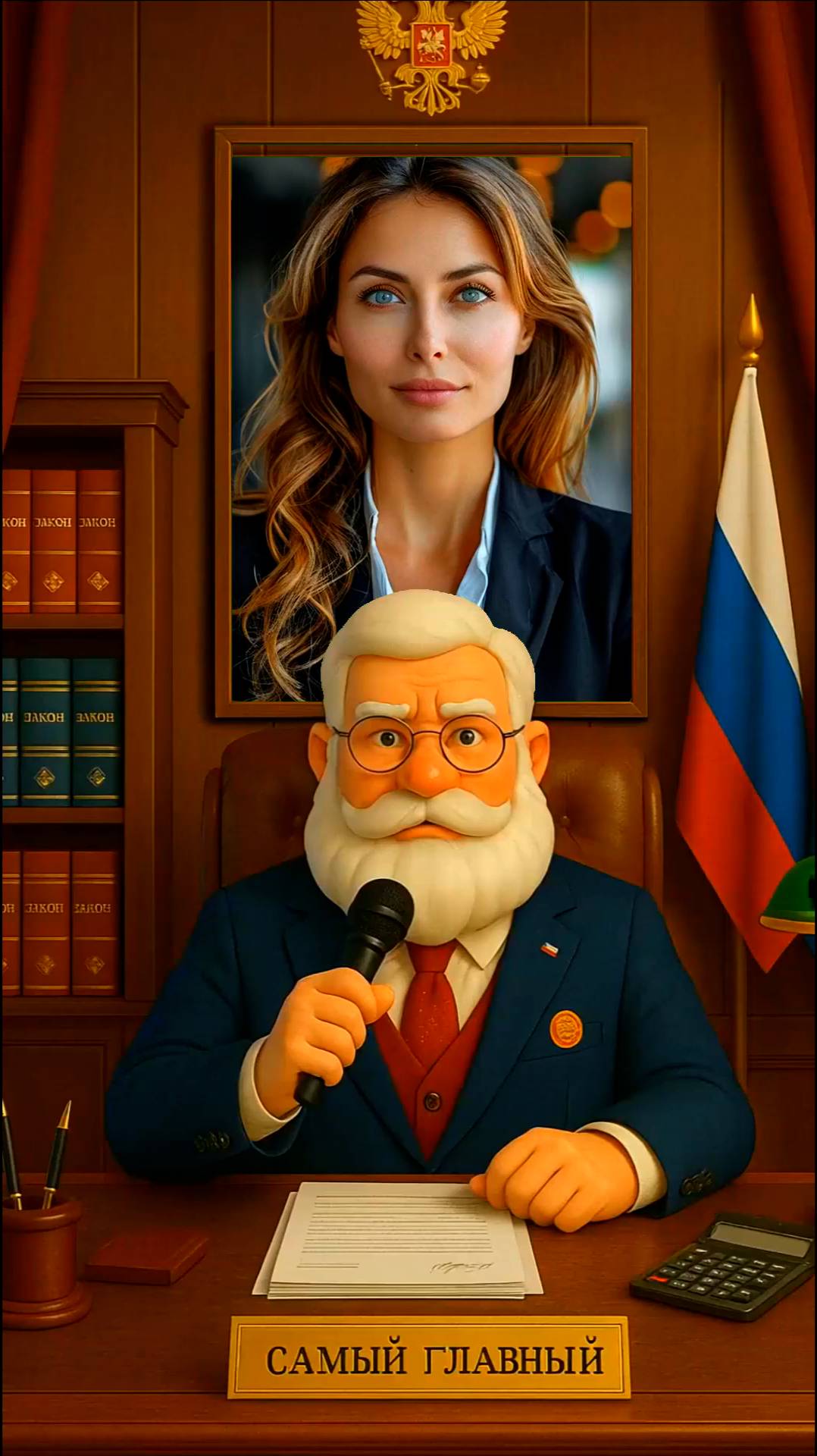 Видео поздравление от деда мороза с новым годом женщине чиновнице