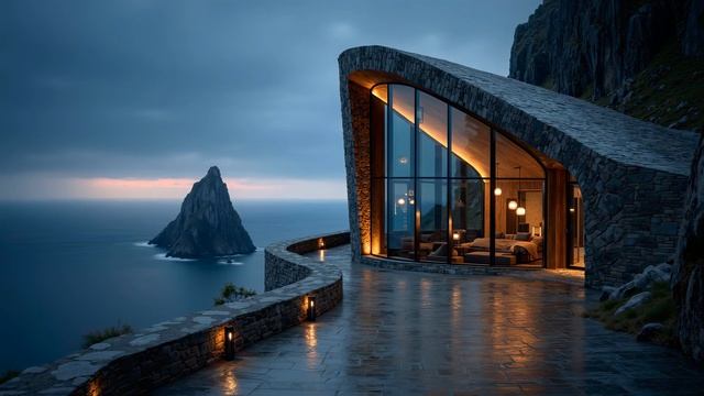 Deep Chill Relax Lounge 🌊 Serene Ocean View ｜ Chillout Cafe Sounds & Ambient Vibe