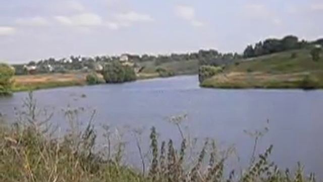 Река Пахра с видом на деревню Новосъяново (23.08.05)