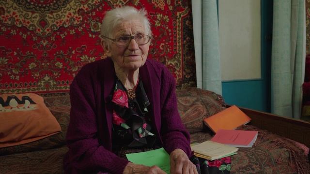 Лидия Николаевна Беляева об оккупации Белогорья Подгоренского района (короткое видео)