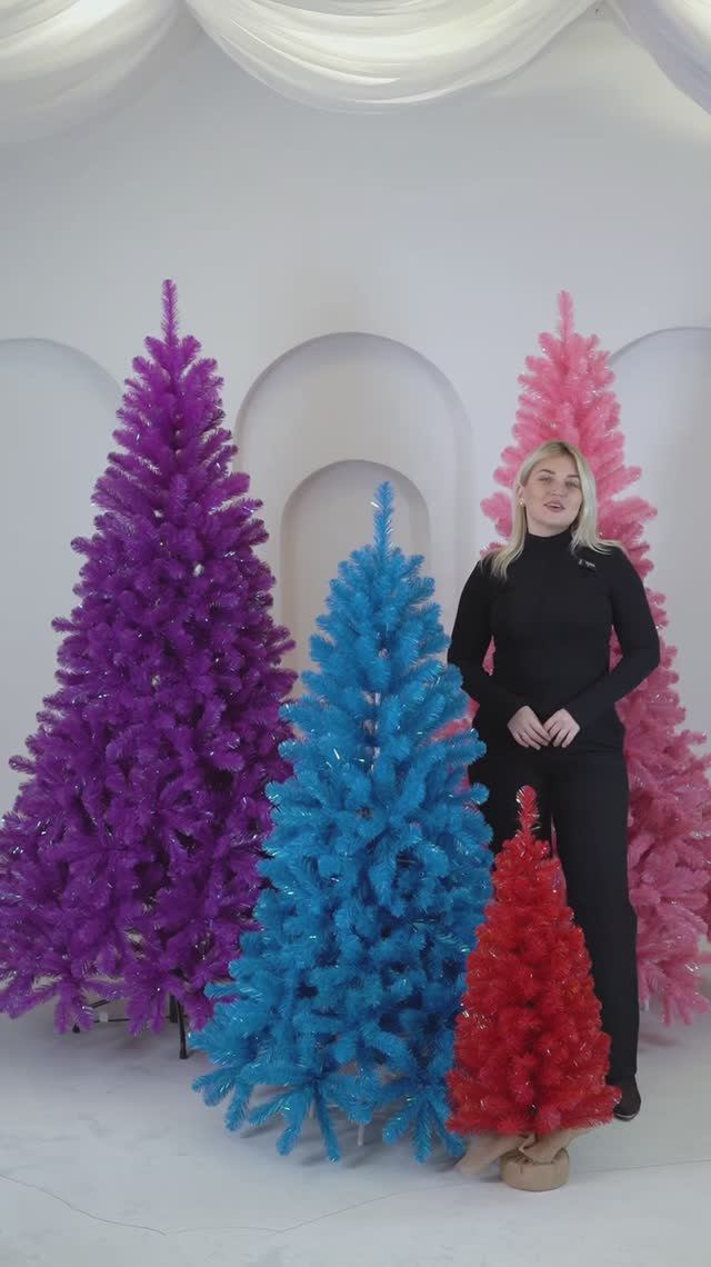 Обзор на коллекцию искусственных елей "Искристая" из мягкой хвои ПВХ, ЕлкиТорг