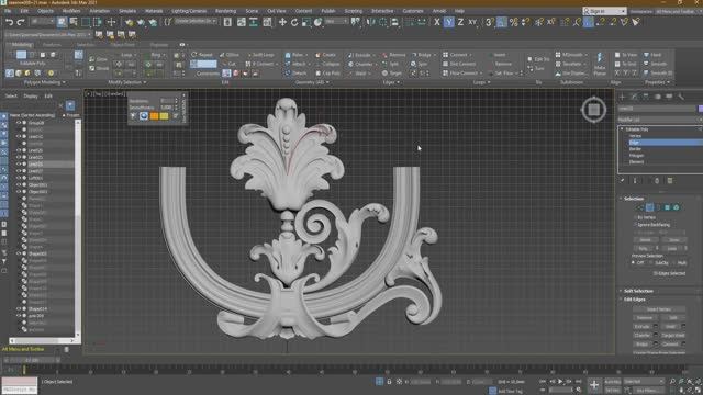 12. На  примерах разбираем инструменты Spin (поворот), Connect, Dist Connect, Set Flow в 3ds Max.