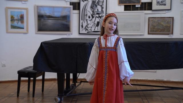 Валерия Романова 10 лет, художественное слово, отрывок А.С.Пушкин "Сказка о мертвой царевне..."