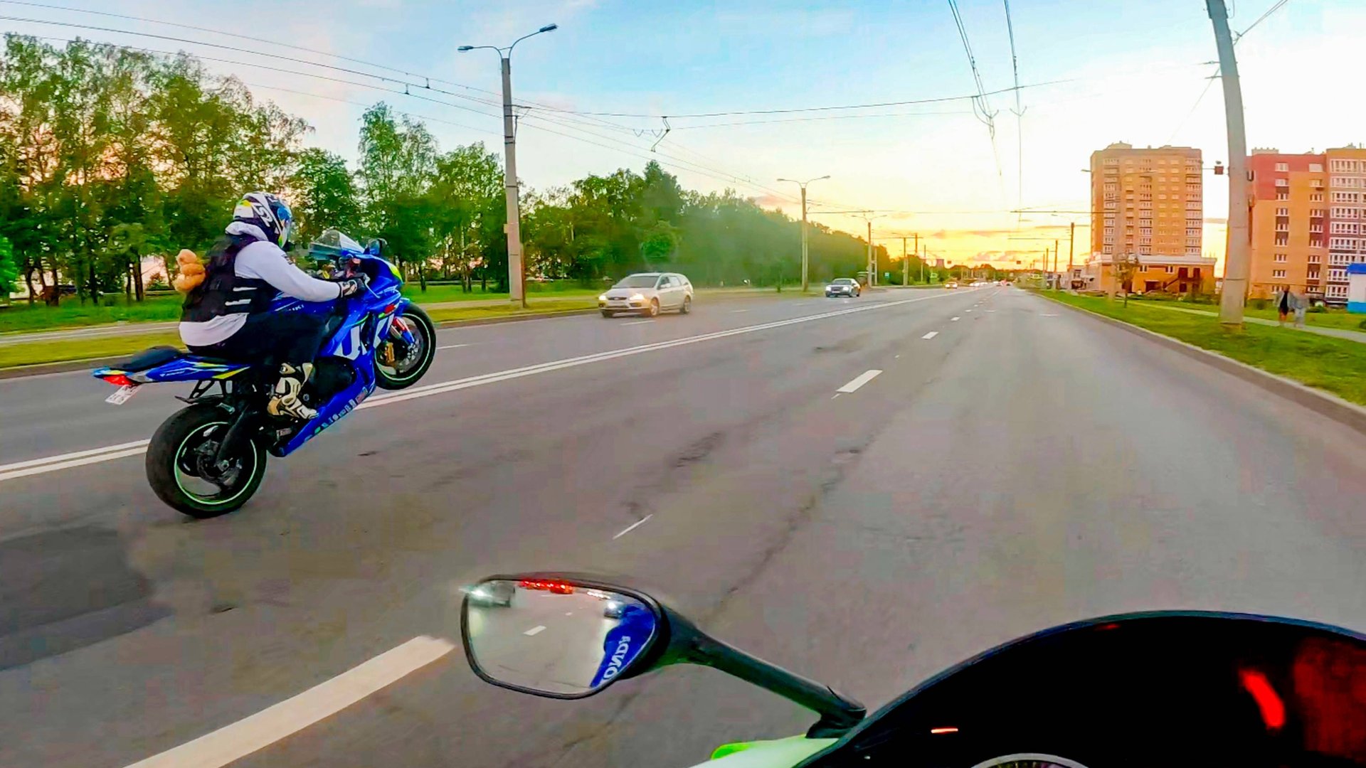 прохват на двух спортах по городу