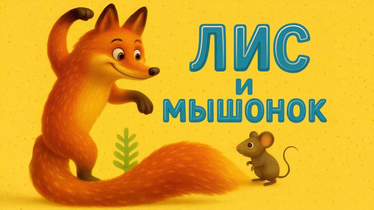 ЛИС И МЫШОНОК - Мультик сказка с песенкой!
