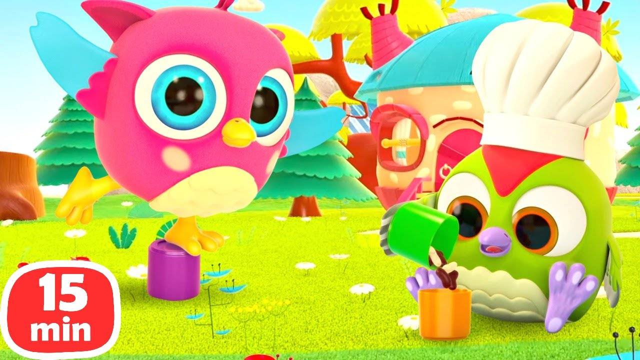 Хоп Хоп и Тук Тук гоняют на машинке!  Строим бассейн и пирамидку