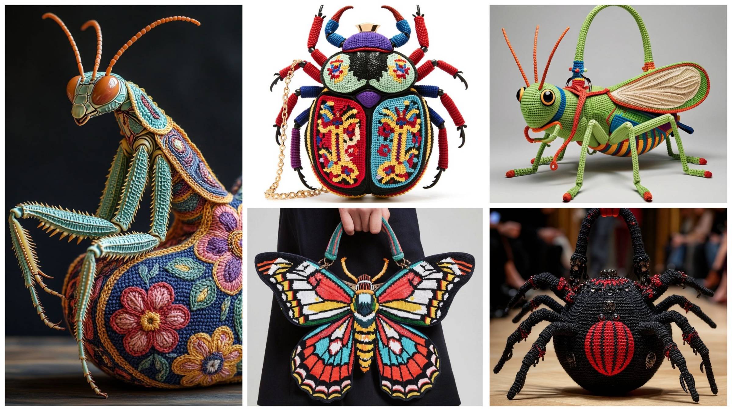 🪲🐞🦋🦗🐝🐜🐛🕷️🪰🪳🧶МИКС СУМОК в виде НАСЕКОМЫХ от AI. Подборка №1.🪲🐞🦋🦗🐝🐜🐛🕷️🪰🪳🧶