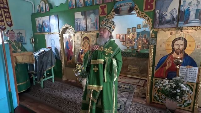 Проповедь епископа Максима в Сергиевском храме села Меньшой Колодезь