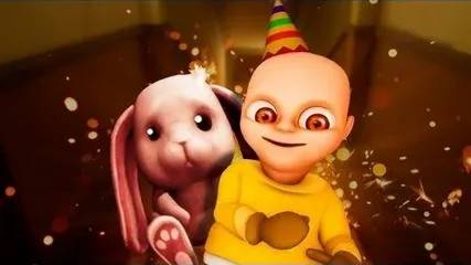 Малыш в жёлтом и Зайка