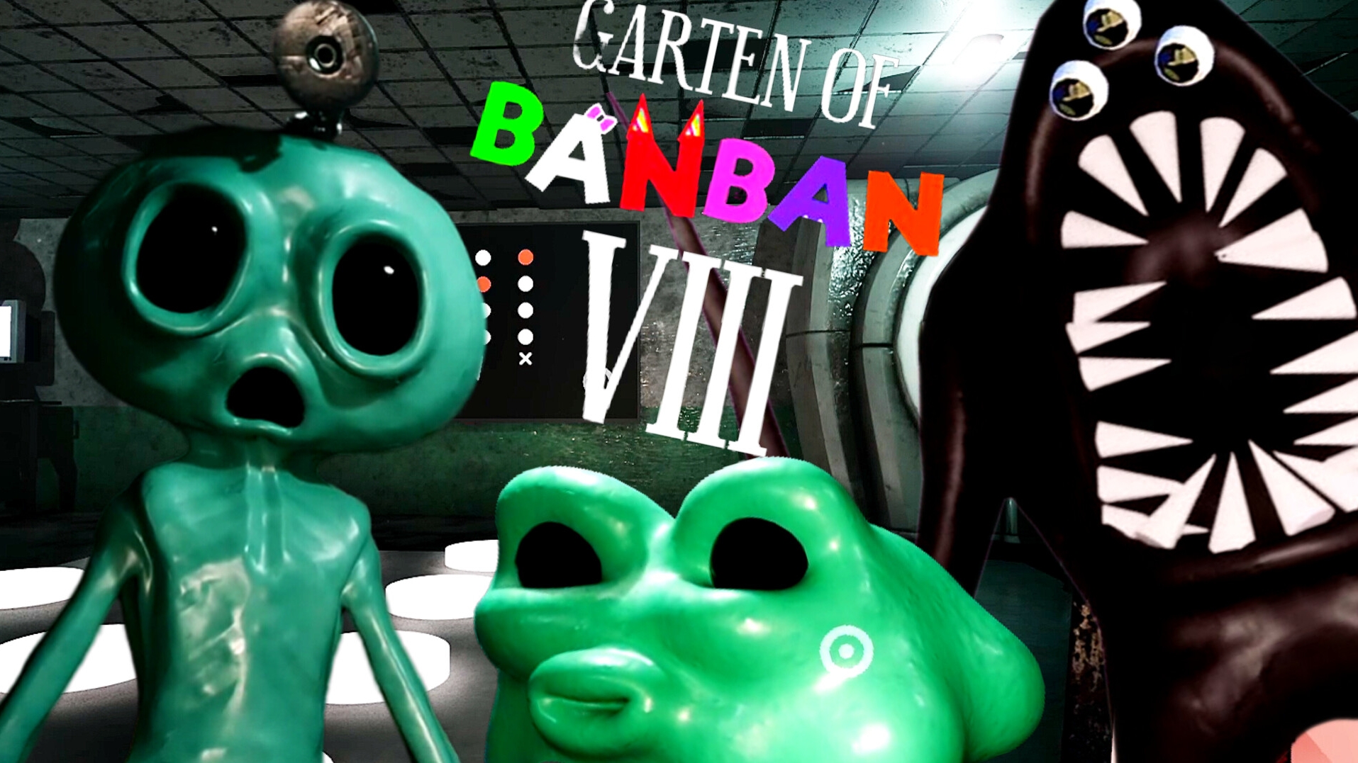 Сад БанБана 8 #2. Неудачный эксперимент. Опять кнопки. Garten of BanBan 8. Horror. Ужассс!!!!!