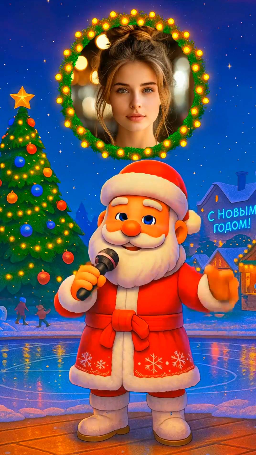 Видео поздравление от деда мороза с новым годом от брата сестре