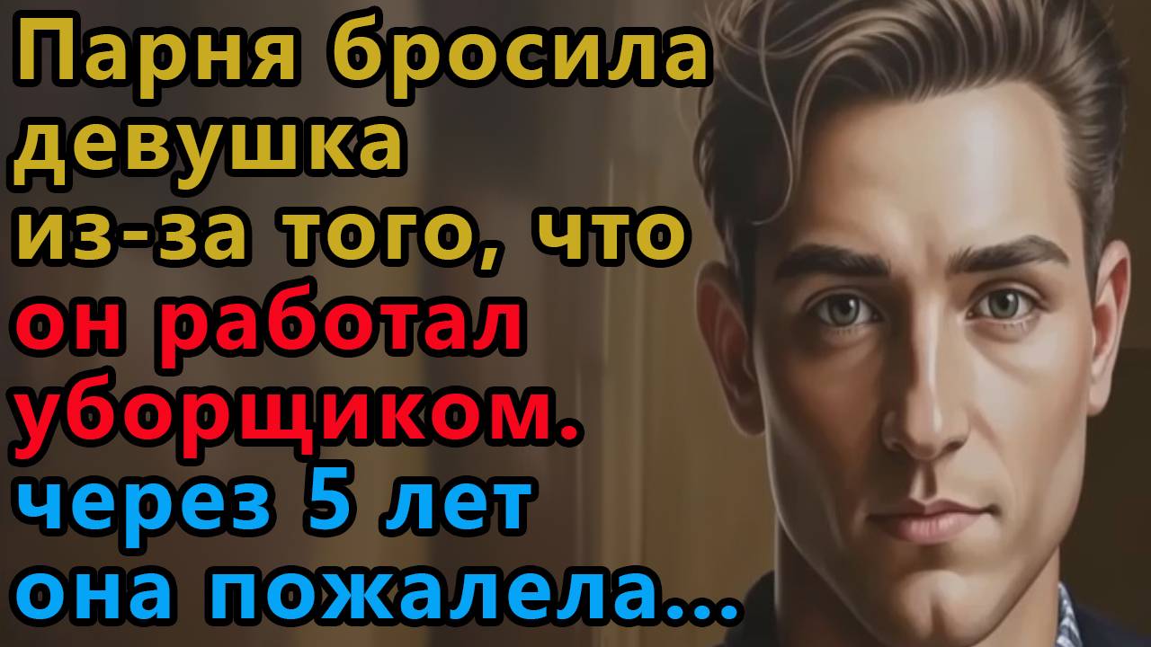 Истории из жизни. Бросила девушка, из-за того, что он работал уборщиком. Через 5 лет она пожалела…