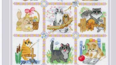 Вышивка крестиком от Риолис "Кошачий календарь" 11
