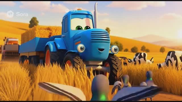 Синий Трактор по полям рутуб 3D