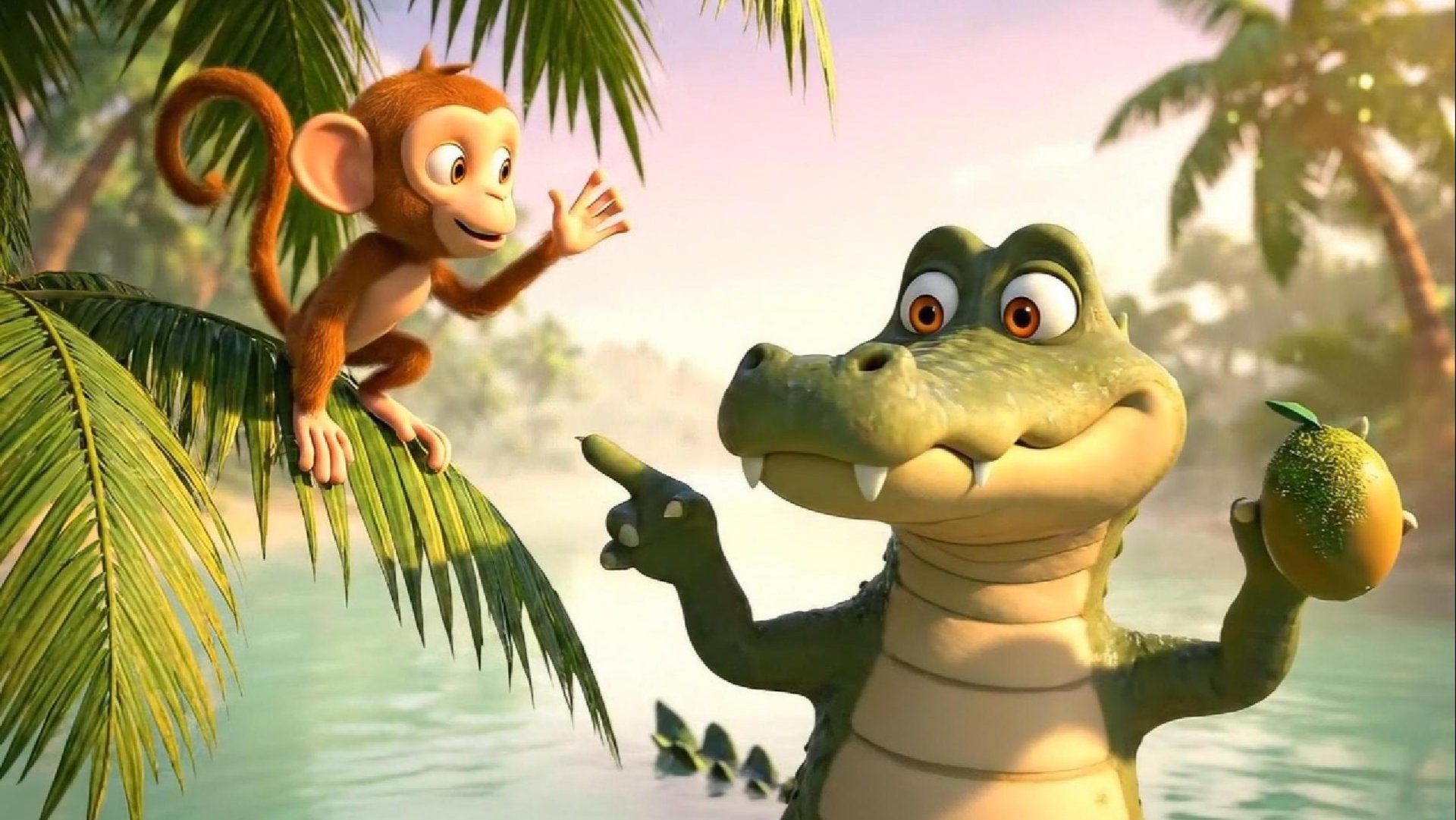 Обезьянка и Крокодил — Путешествие по реке 🐊🐒 | Тёплая история о доверии и хитрости