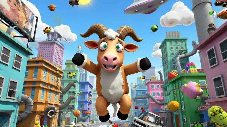 Goat Simulator 3.Сумшедший козёл.