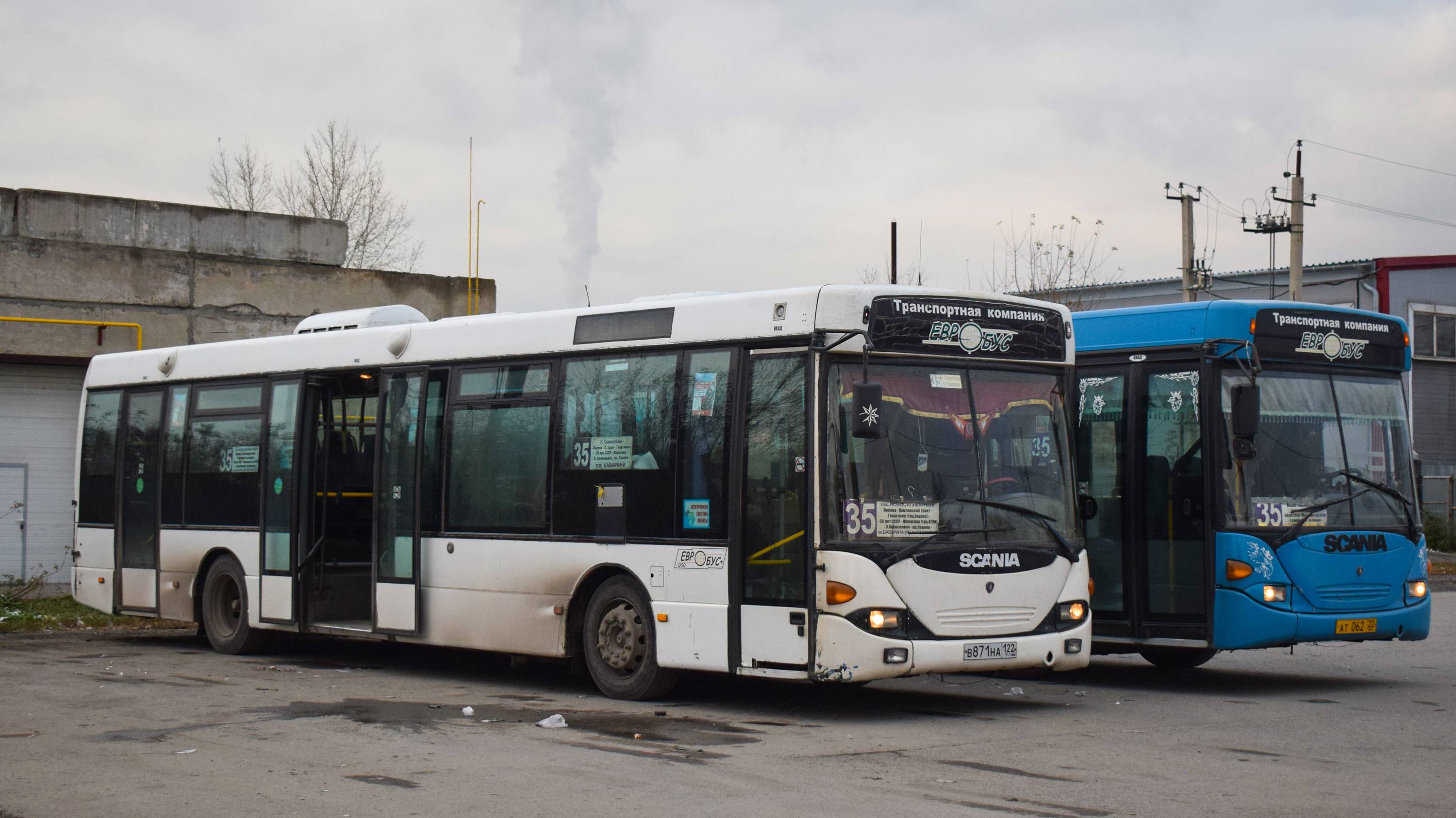 Автобус Scania OmniLink CL94UB (В 871 НА 122). Покатушки по Барнаулу.