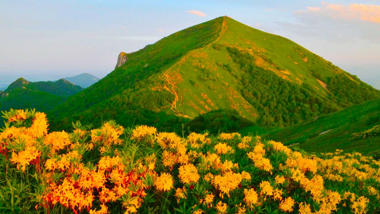 Необыкновенно красивый закат с Машука.