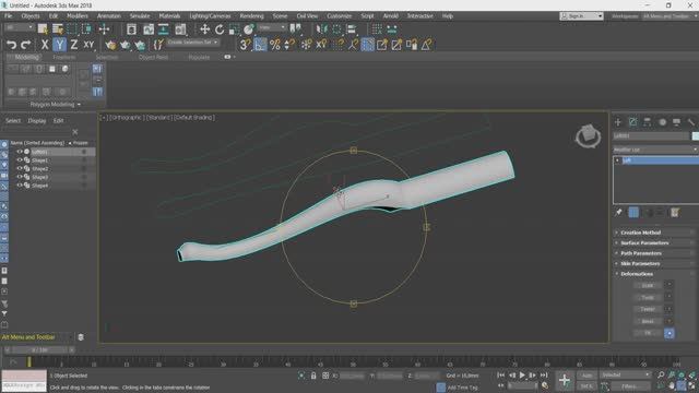 Шок ! Моделирование сложной ножки кабриоли в 3ds Max менее чем за минуту.