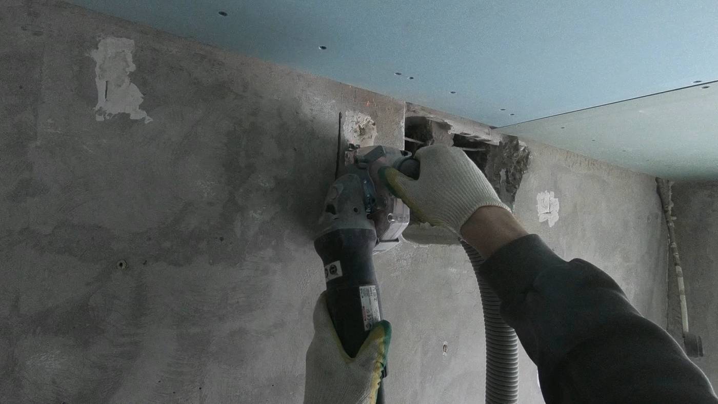 Штрабление и электропроводка. Кухня. Ремонт хрущевки своими руками.