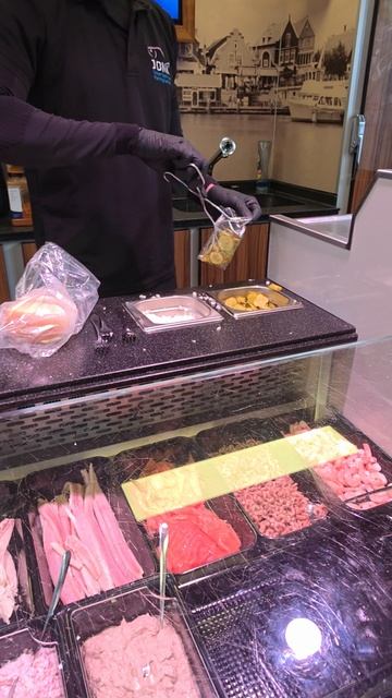 Девственная селедка Голландии визитная карточка Амстердама