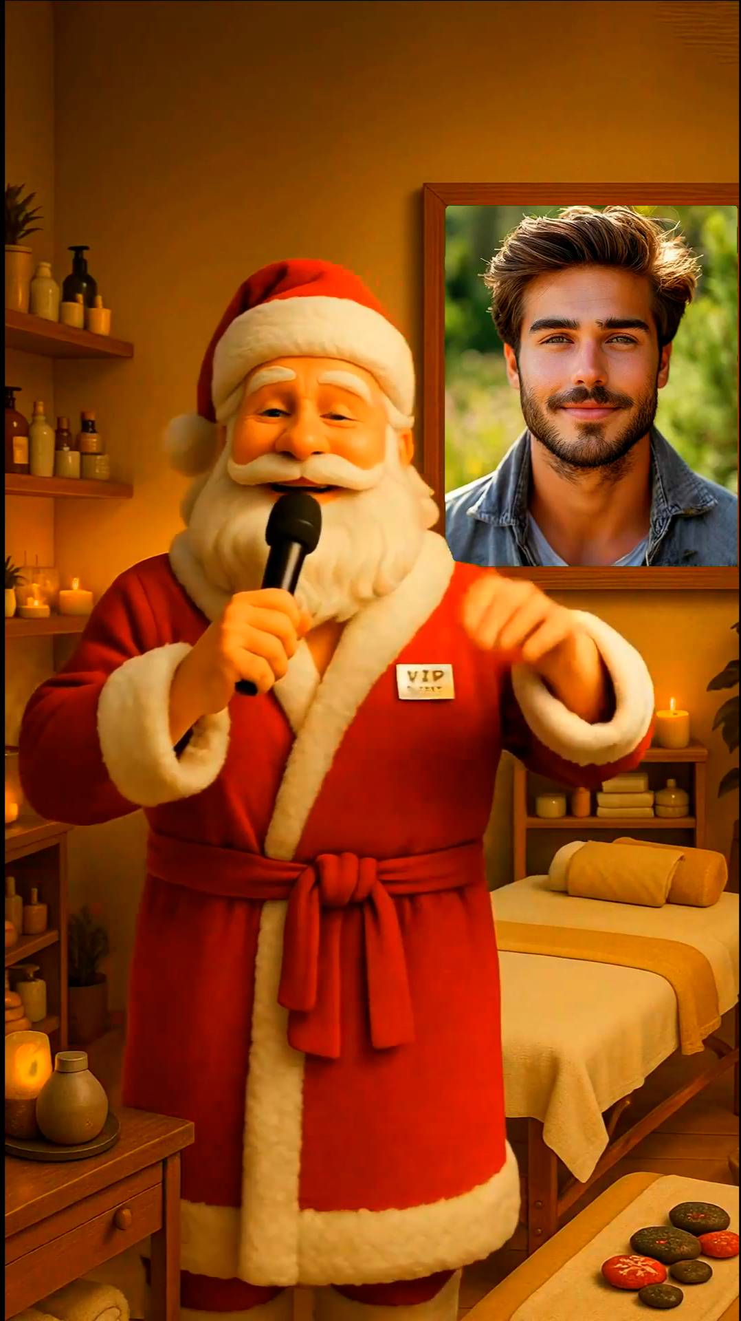 Видео поздравление от деда мороза с новым годом мужчине массажисту