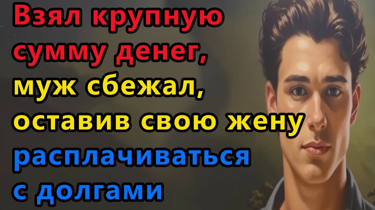 Истории из жизни. Взяв крупную сумму денег, Максим сбежал, оставив свою жену расплачиваться с долгом