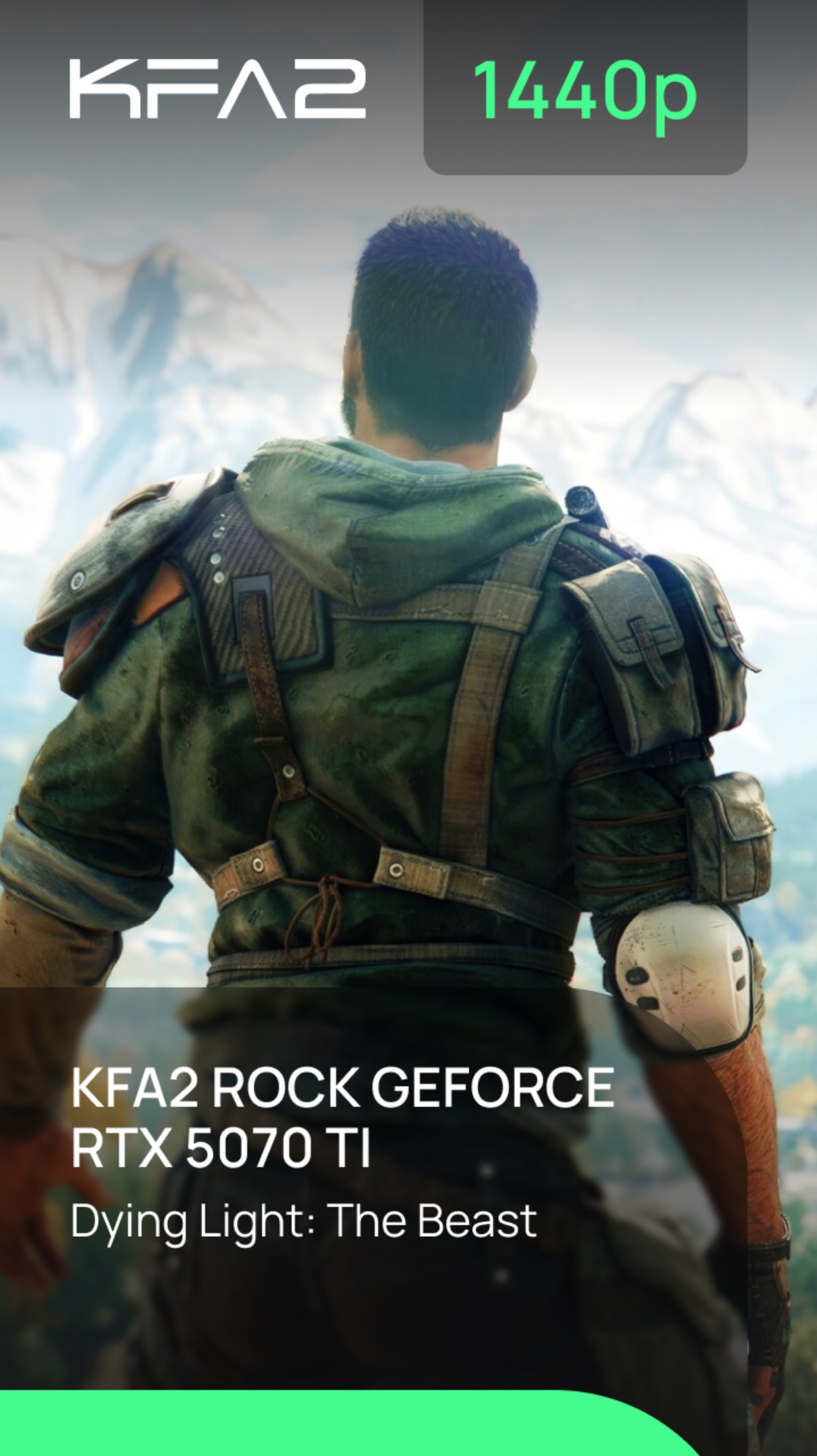 Тест видеокарты KFA2 ROCK GeForce RTX 5070 Ti | Dying Light The Beast | 1440p (2K) разрешение